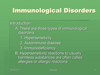 Immunologic Disorders ppt | PPTX