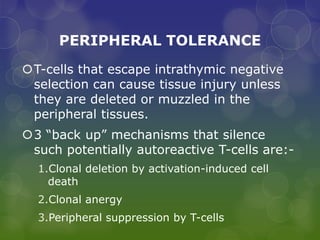 Immunologic tolerance | PPTX