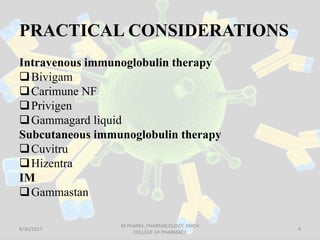 UPDATE ON THE USE OF IMMUNOGLOBULIN IN HUMAN DISEASE: A REVIEW OF ...