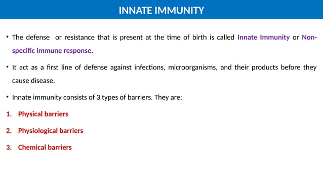 Innate Immunity - Immunology Exam Point of View | PPTX