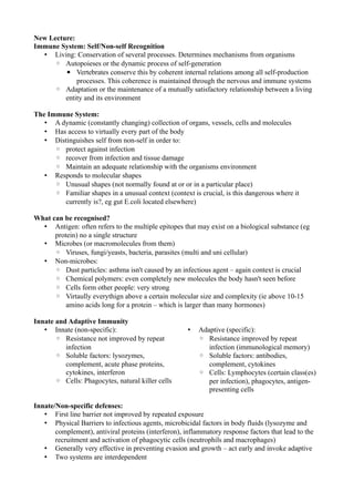 Immunology Notes | PDF