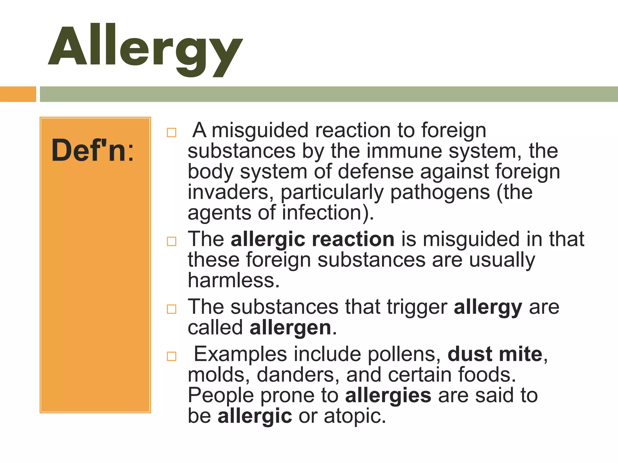Immunology and allergy | PPTX