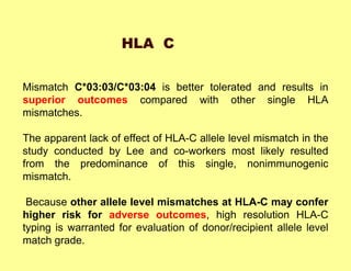 HLA BASICS AND ROLE IN TRANSPLANT IMMUNOLOGY | PPTX
