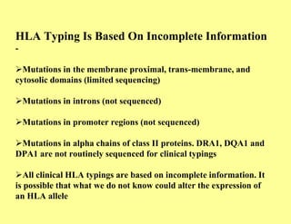 HLA BASICS AND ROLE IN TRANSPLANT IMMUNOLOGY | PPTX