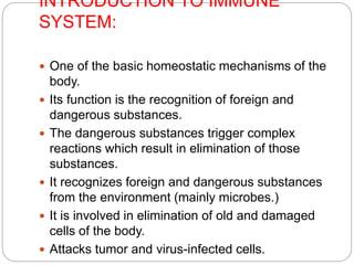 Immunology introduction | PPTX