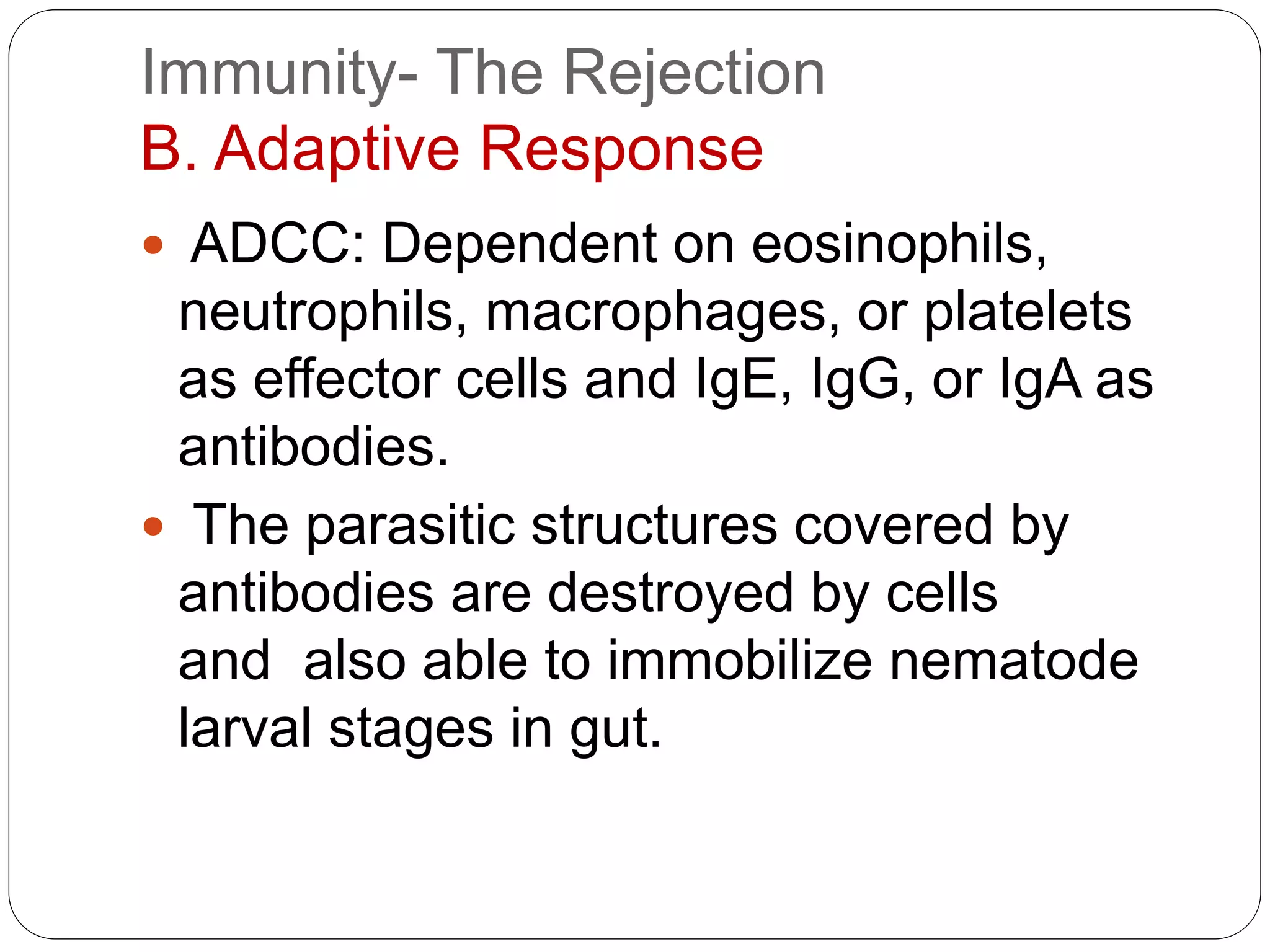 Immunology of helminth infections | PPTX