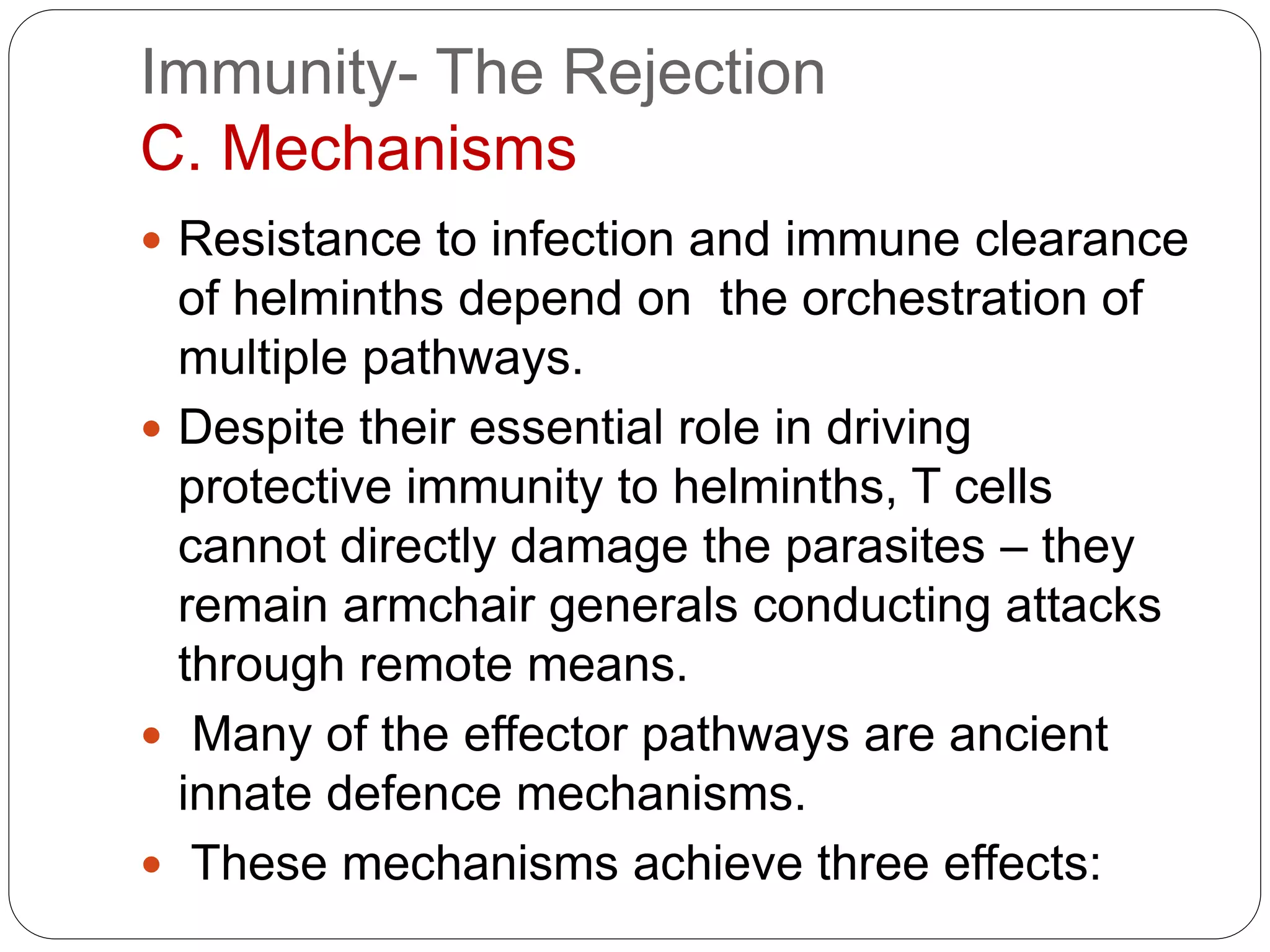 Immunology of helminth infections | PPTX