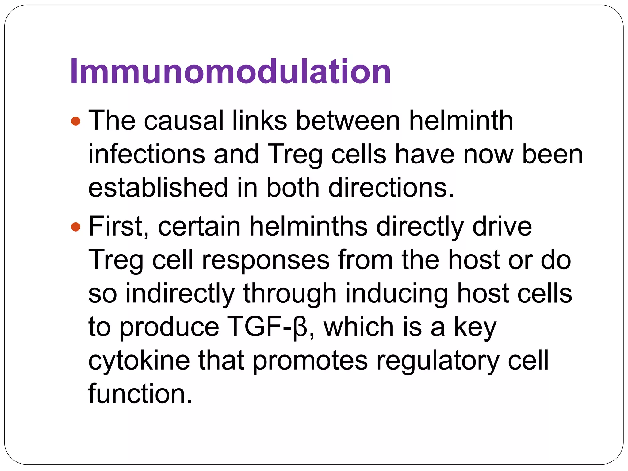 Immunology of helminth infections | PPTX