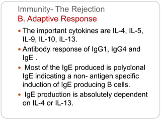Immunology of helminth infections | PPTX