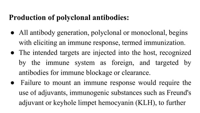 Monoclonal And Polyclonal Antibodies | PPTX