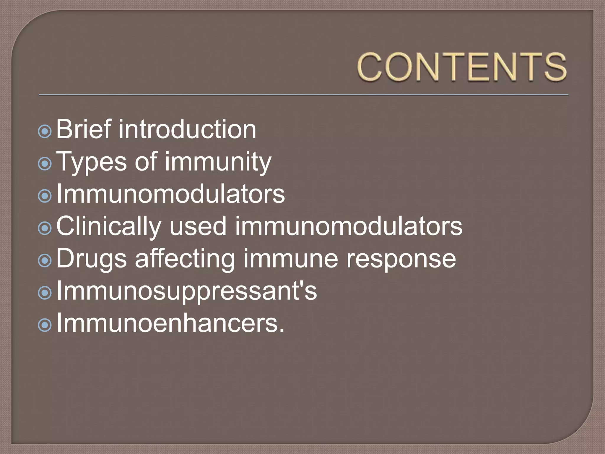 Immunomodulators | PPTX