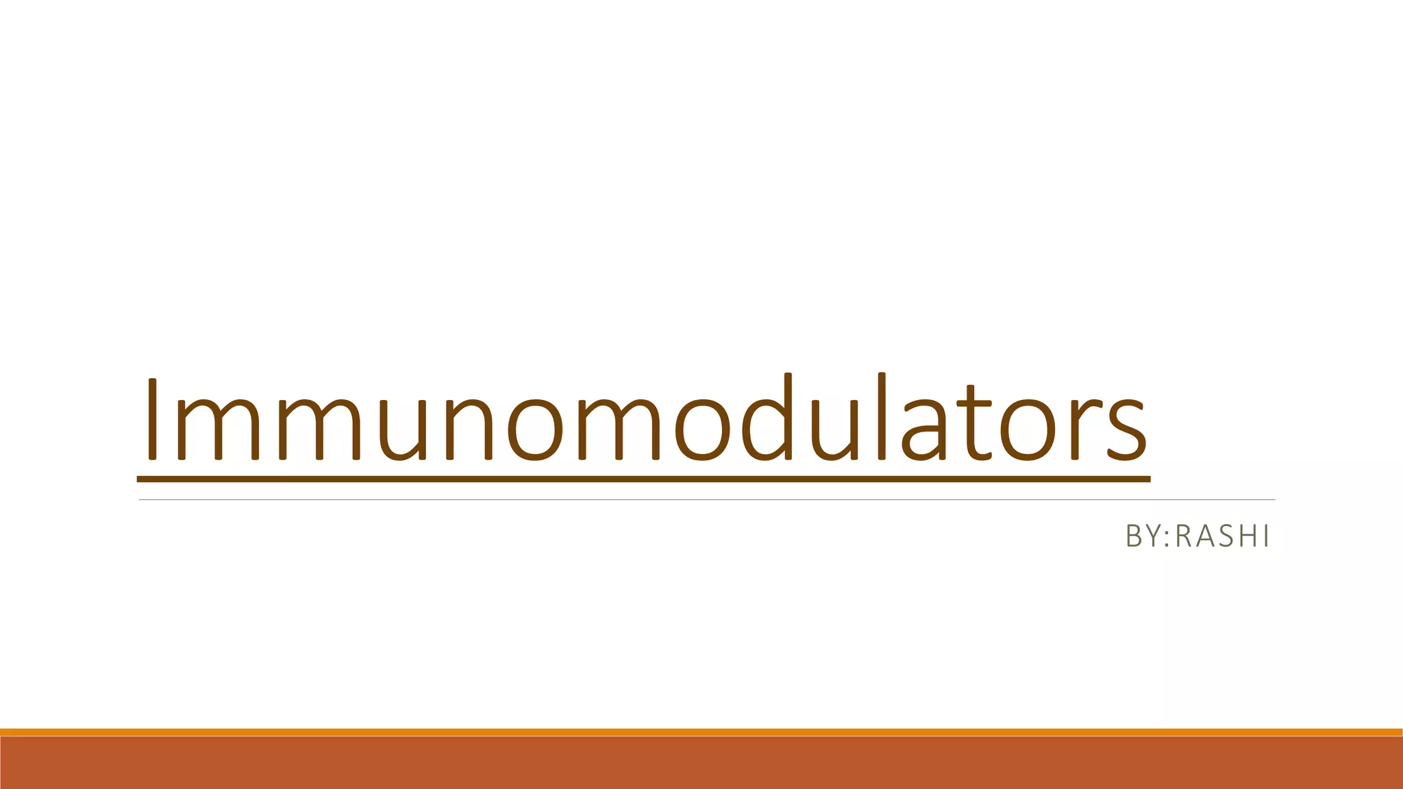 Immunomodulators | PPT