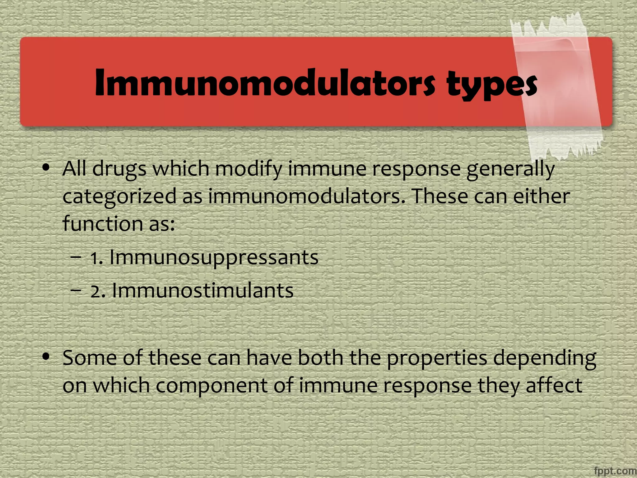 Immunomodulators | PPT