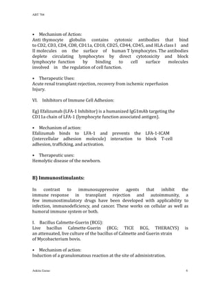 Immunomodulators and their application as adjuvant | PDF | Chemistry ...