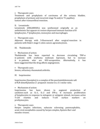 Immunomodulators and their application as adjuvant | PDF | Chemistry ...