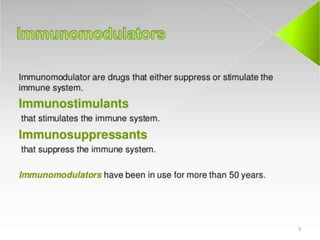 Immunomodulators | PPTX