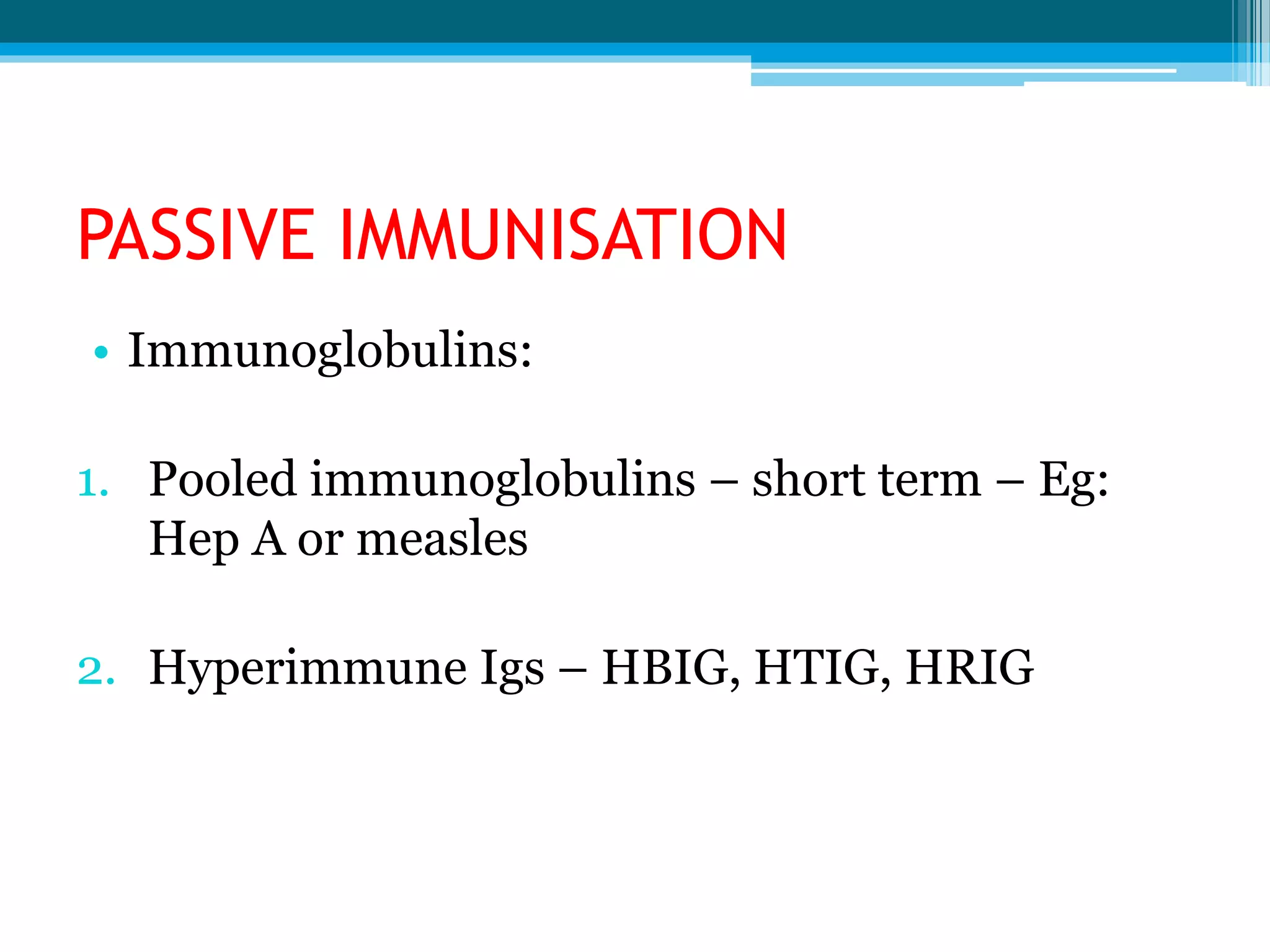 Immunoprophylaxis | PPTX
