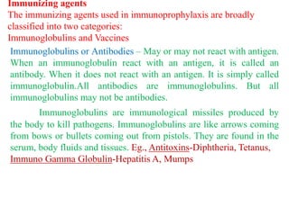 Immunoprophylaxis | PPTX