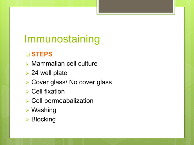 Immunostaining | PPTX