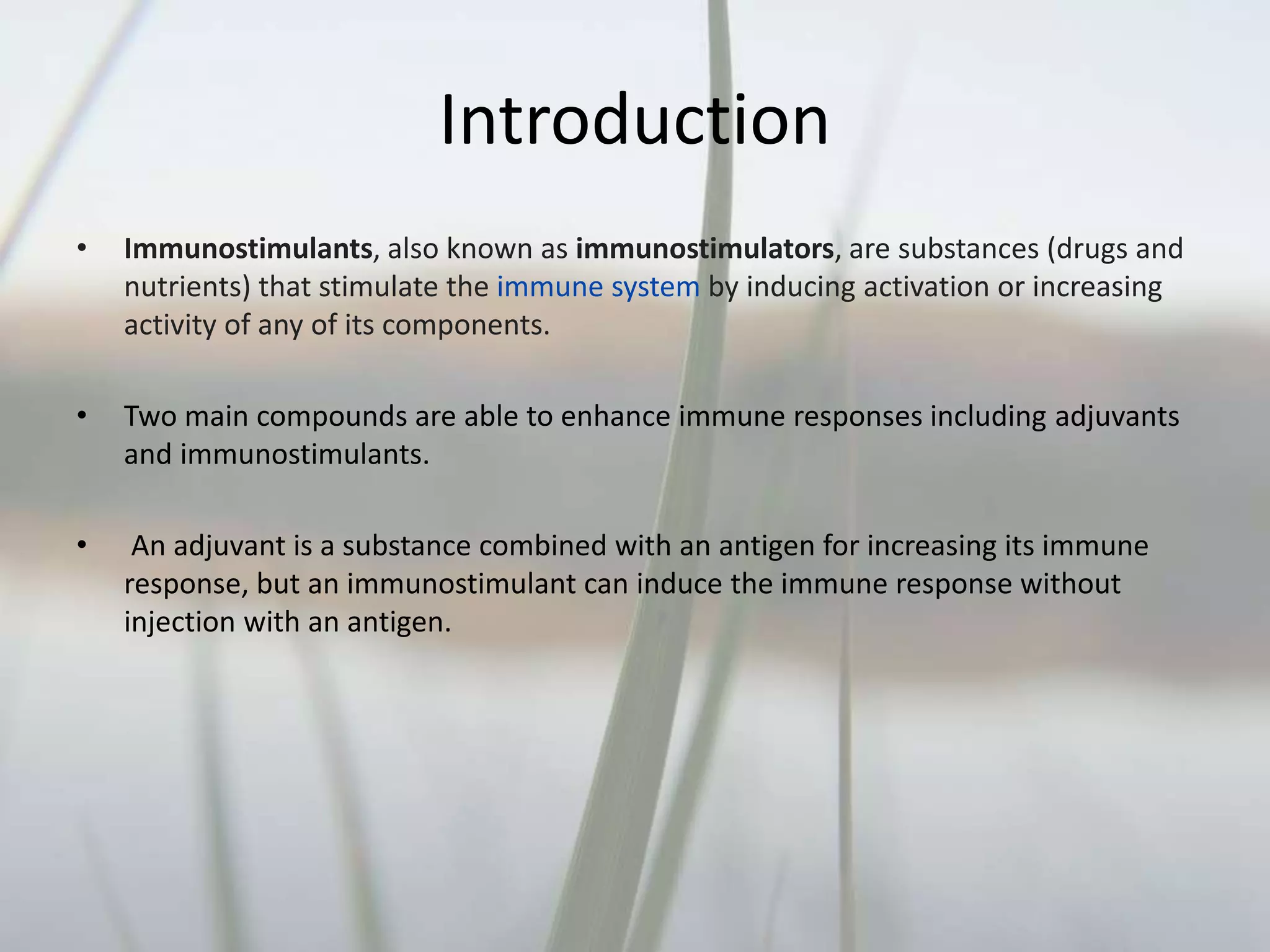 Immunostimulant | PPTX
