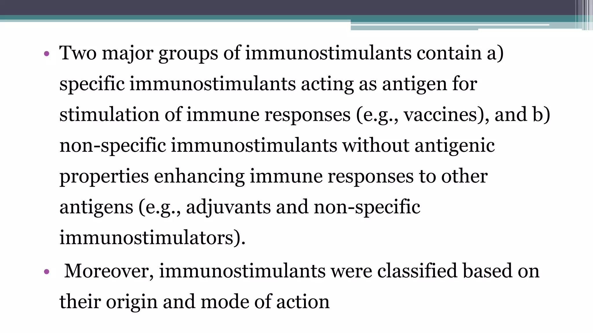 Immunostimulants | PPTX
