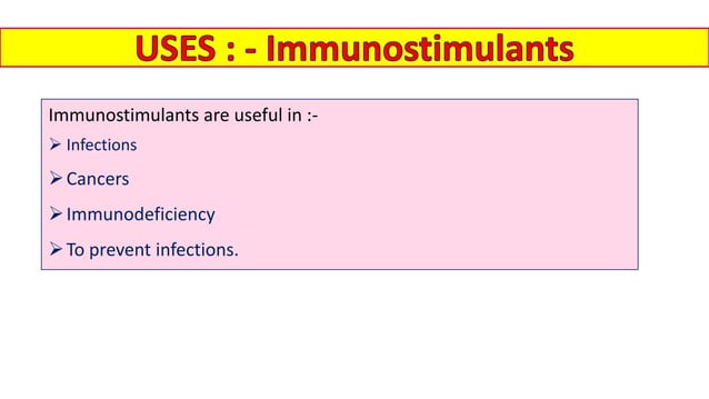 immunostimulants and immunosupprasants.pptx | Infectious Diseases ...