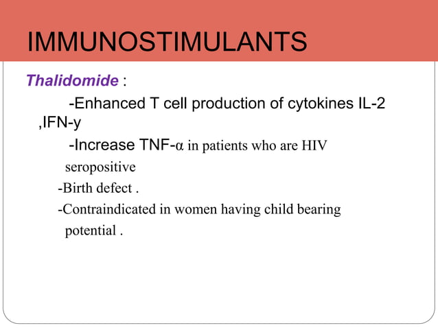 Immunostimulants & immunosuppressants | PPTX