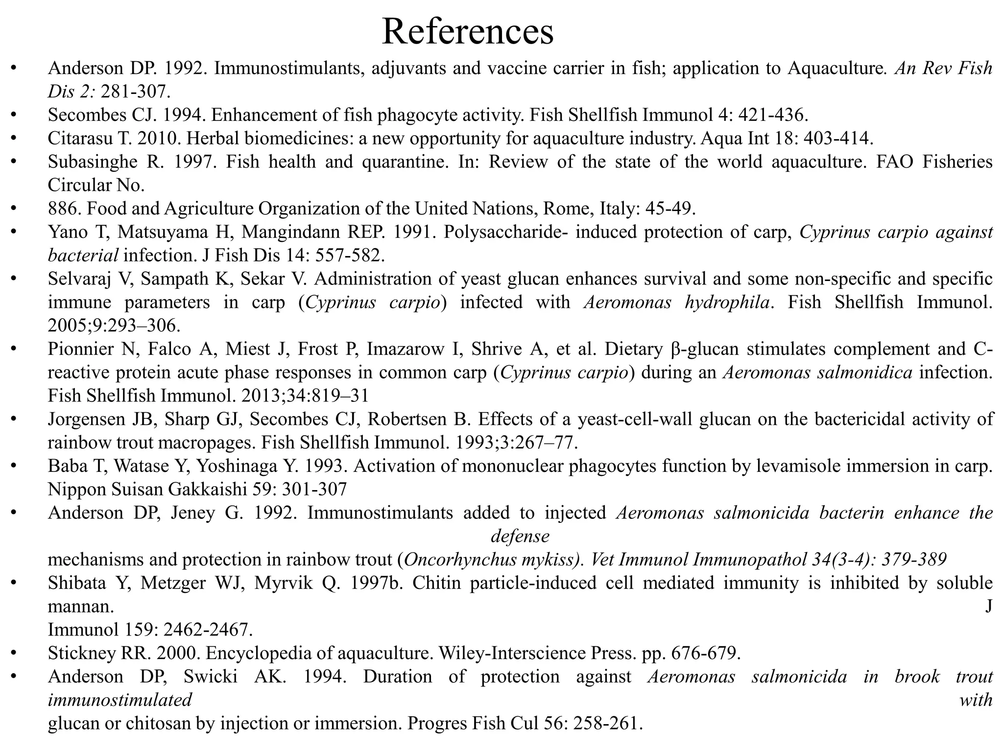 Immunostimulants role in aquaculture | PPTX