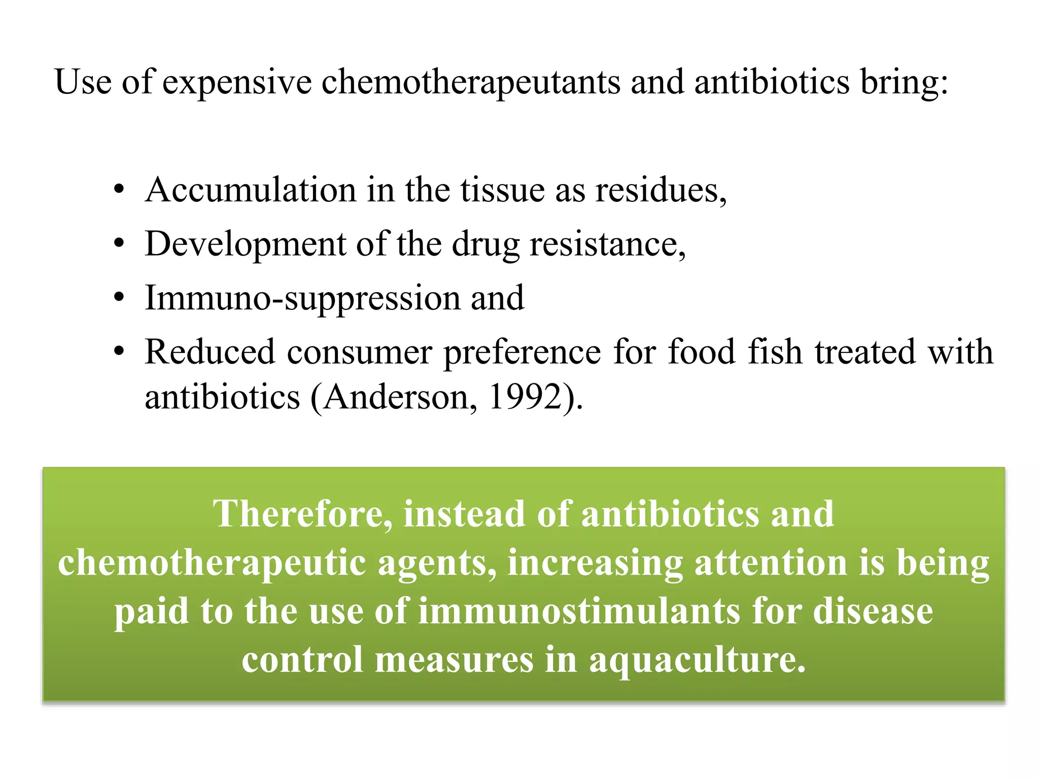 Immunostimulants role in aquaculture | PPTX