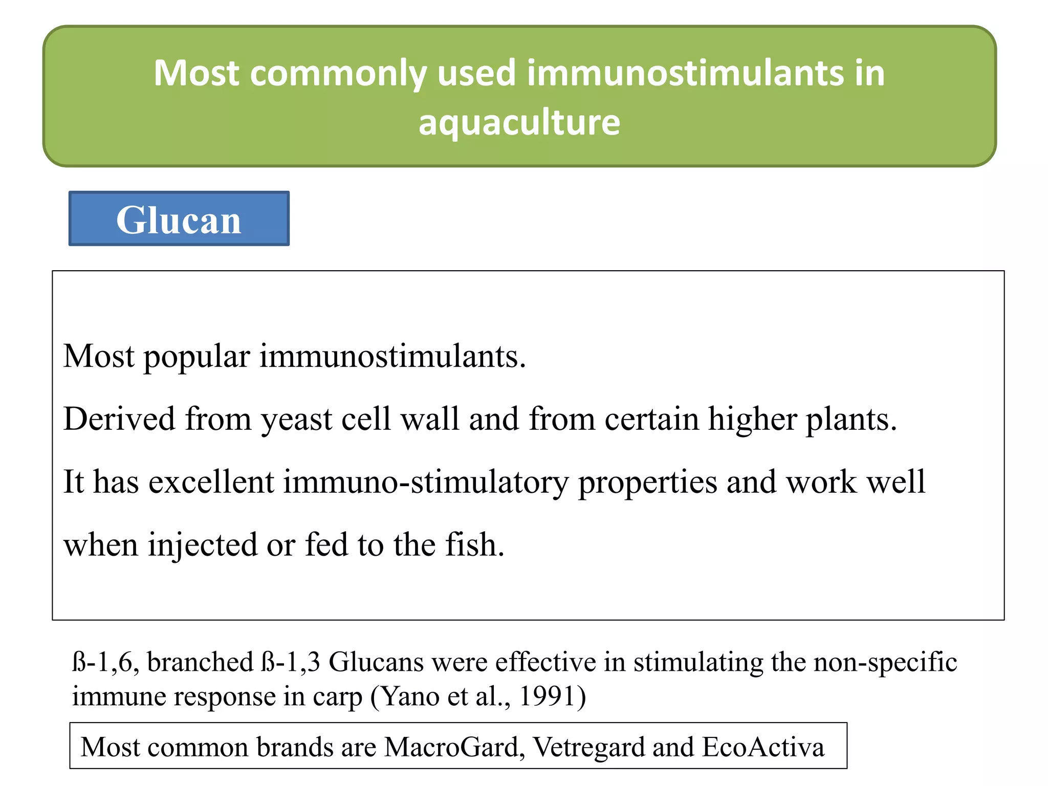 Immunostimulants role in aquaculture | PPTX