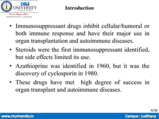 Immunosuppressant drugs by Pankaj Maurya | PPT