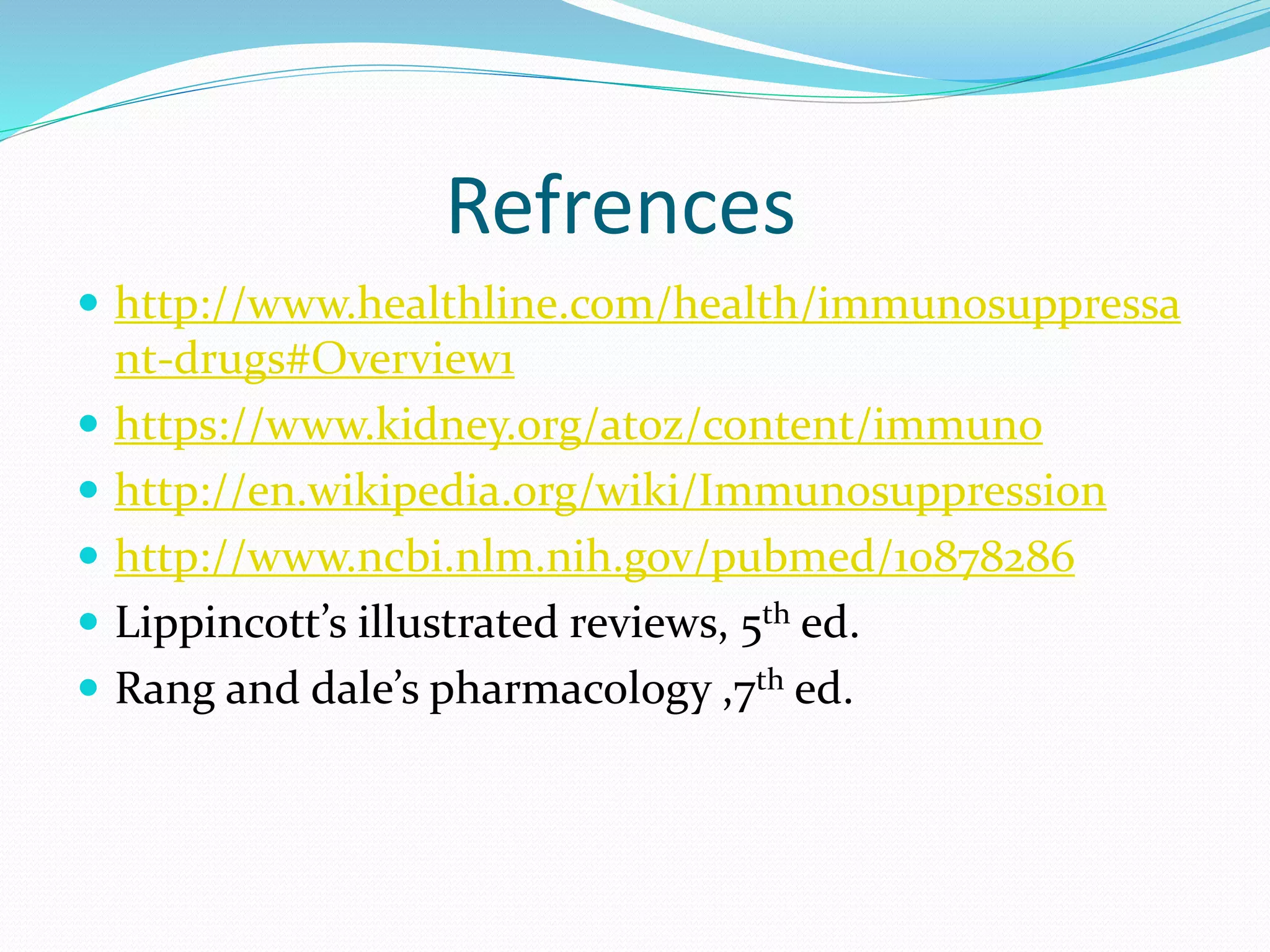 Immunosuppressants | PPTX