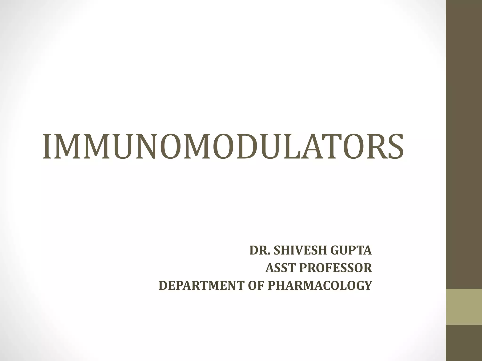 Immunomodulators | PPTX
