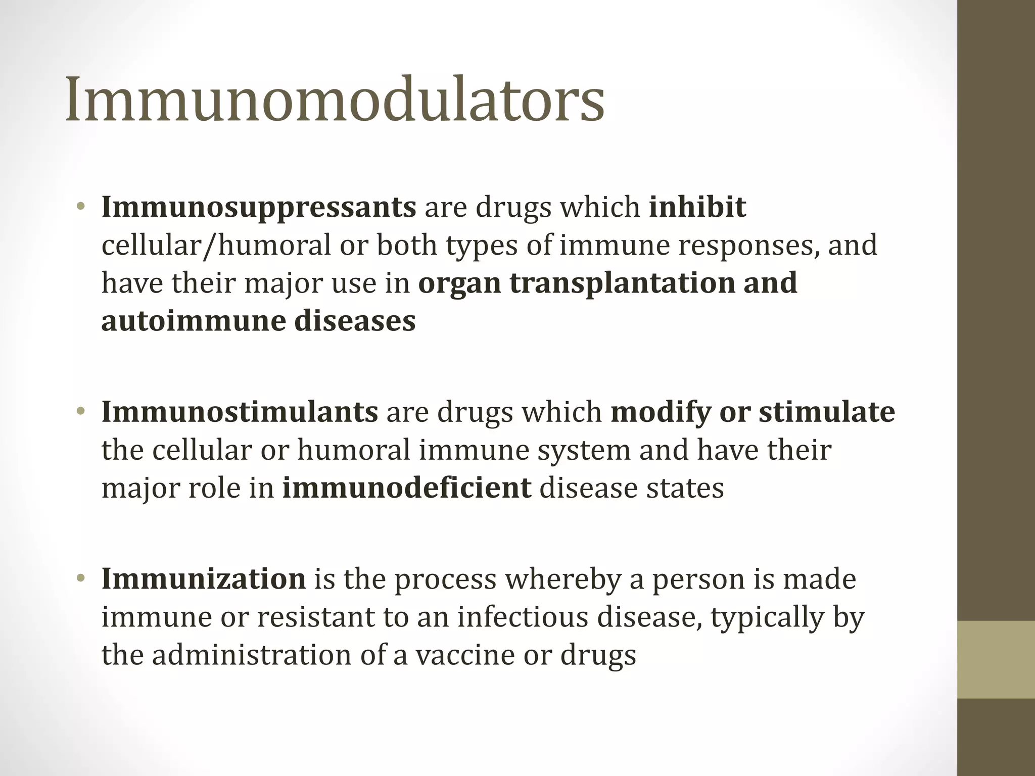 Immunomodulators | PPTX