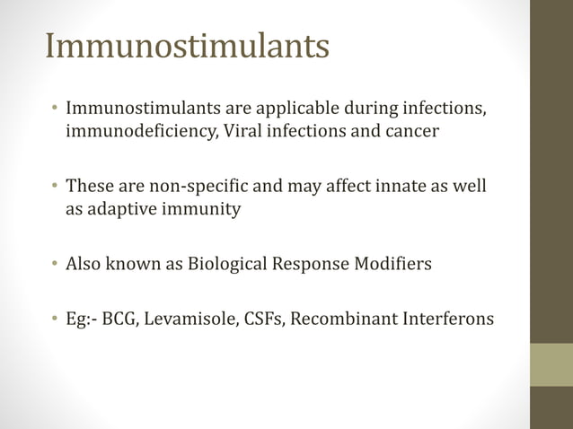 Immunomodulators | PPTX | Endocrine and Metabolic Diseases | Diseases ...