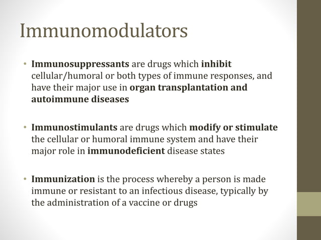 Immunomodulators | PPTX | Endocrine and Metabolic Diseases | Diseases ...