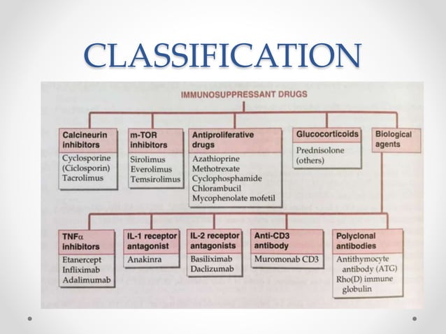Immunosuppressants Pharmacology | PPTX