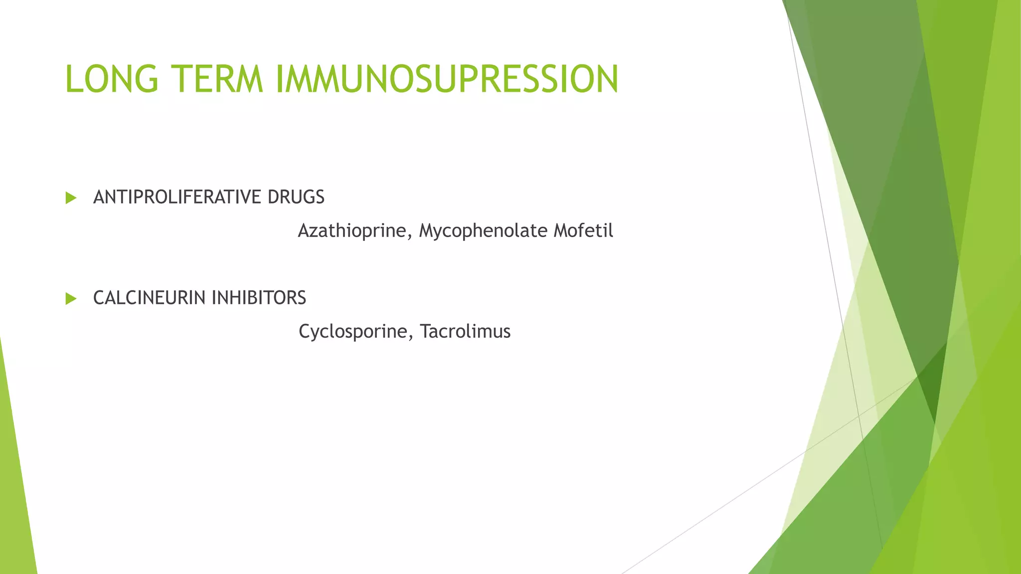 Immunosuppression | PPTX
