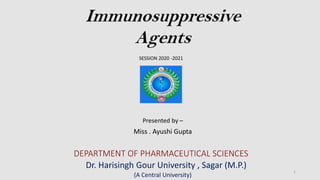 Immunosuppressive Agents in Pharmacology | PDF