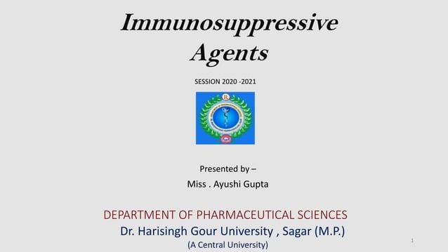 Immunosuppressive Agents in Pharmacology | PDF