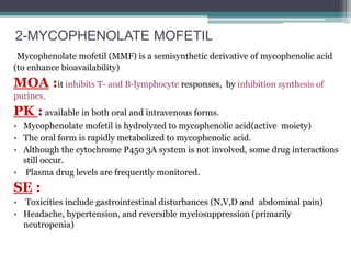 Immunosuppressive drugs | PPT