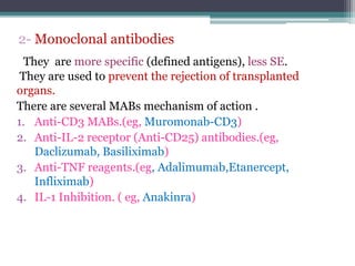 Immunosuppressive drugs | PPTX