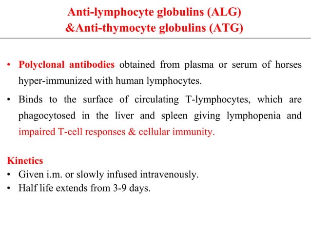 Immunosuppressive Drugs.ppt | Biological Sciences | Science