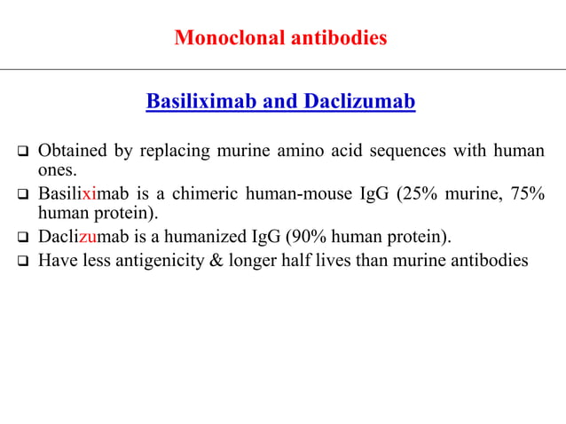 Immunosuppressive Drugs.ppt | Biological Sciences | Science
