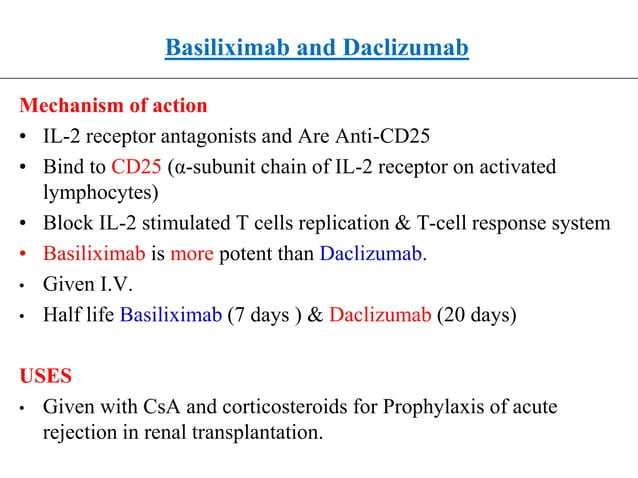 Immunosuppressive Drugs.ppt | Biological Sciences | Science