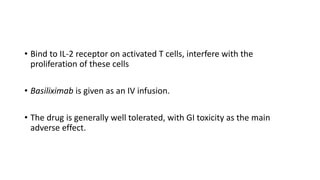 Pharmacology - Immunosupressants | PDF