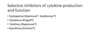Pharmacology - Immunosupressants | PDF