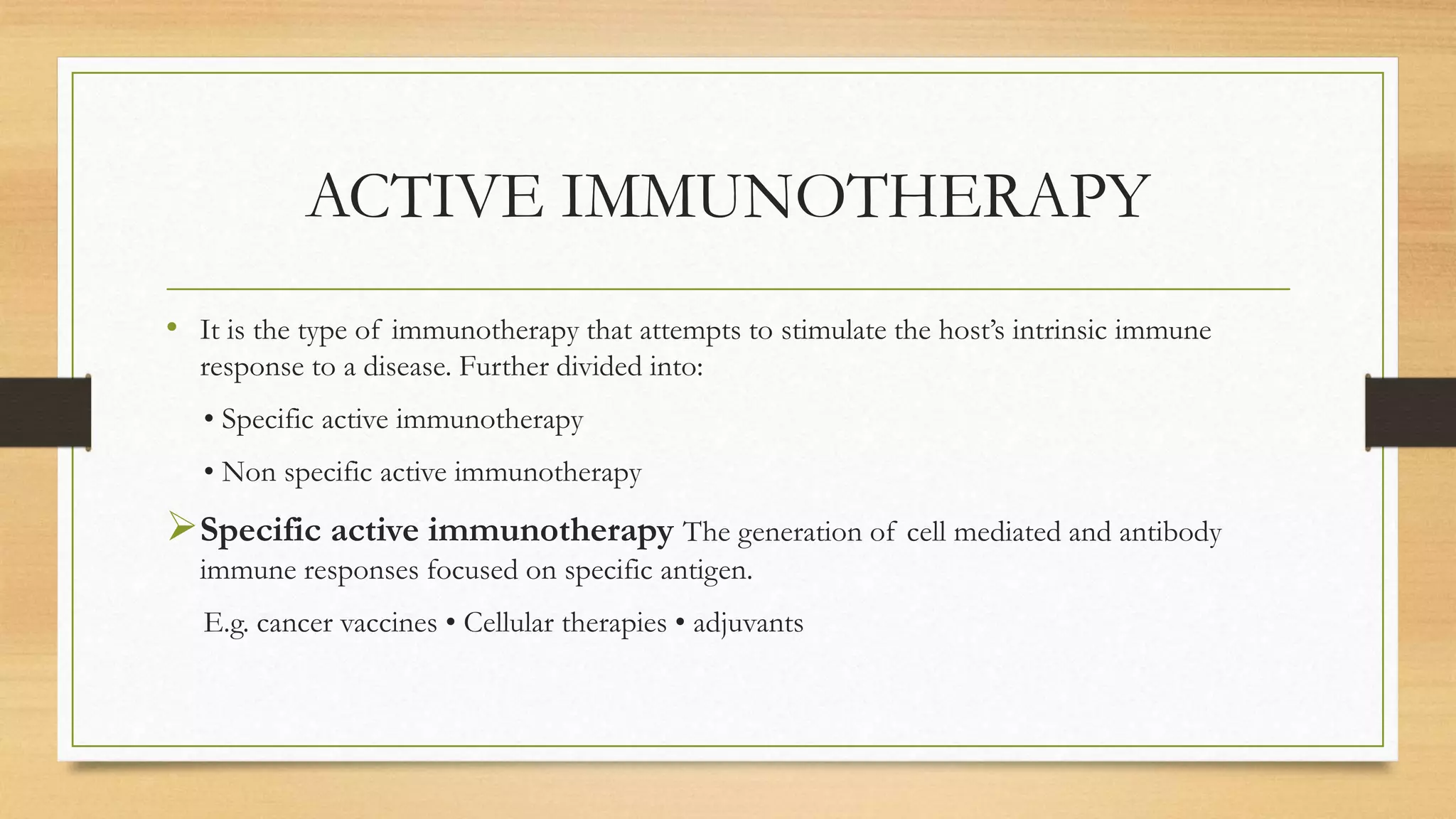 Immunotherapeutics ( types of Immunotherapeutics & humanization ...