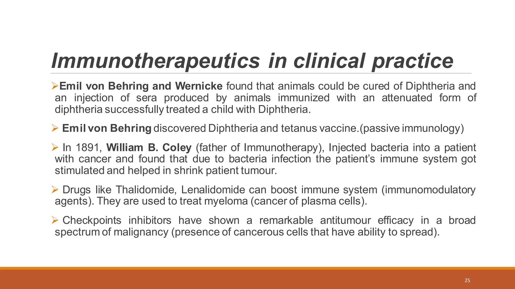 Immunotherapeutics (Types of immunotherapeutics, humanisation antibody ...