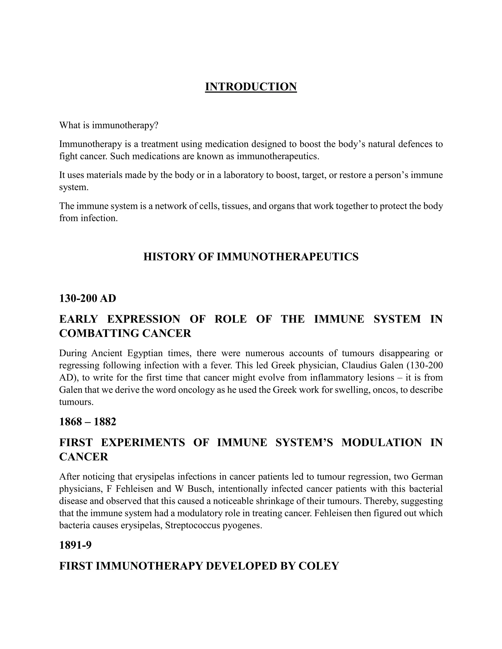 immunotherapeutics History, Classification and Humanization Antibody ...